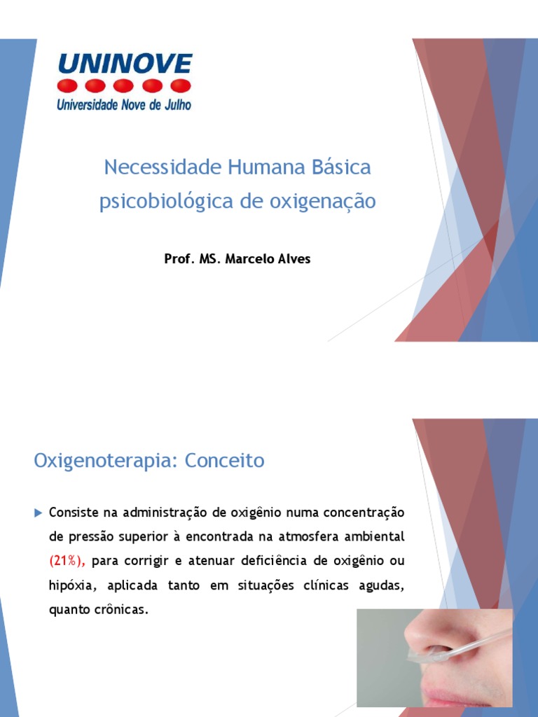 Aula 4 - Oxigenação | PDF | Oxigênio | Respiração