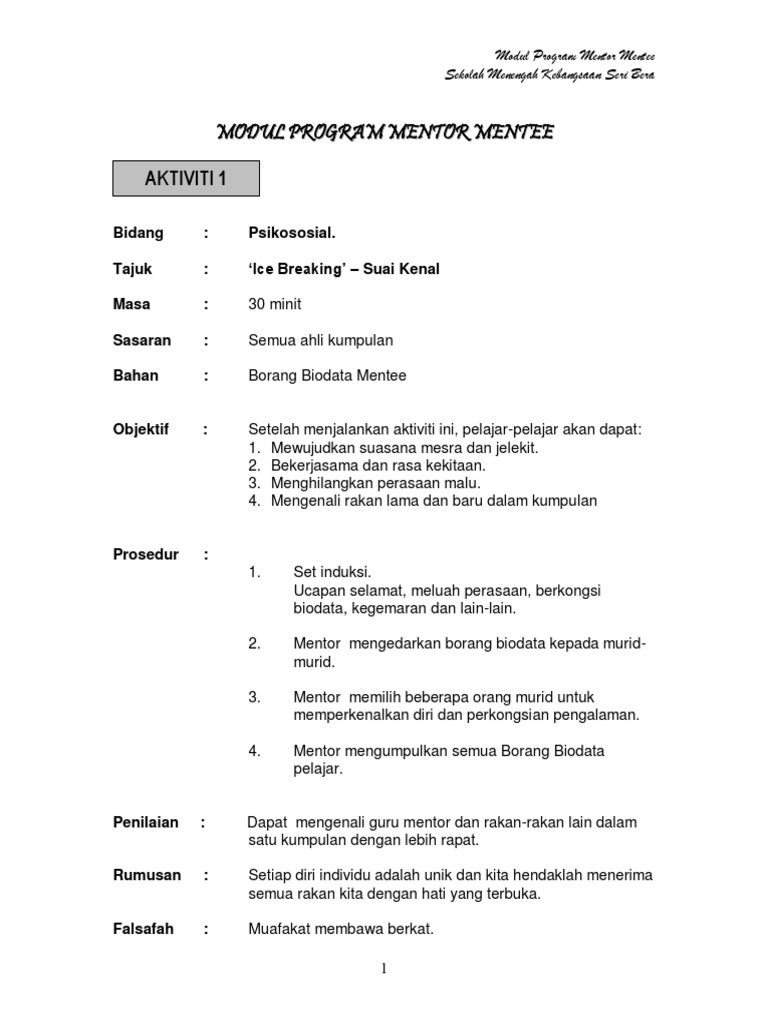 Modul Mentor Mentee | PDF