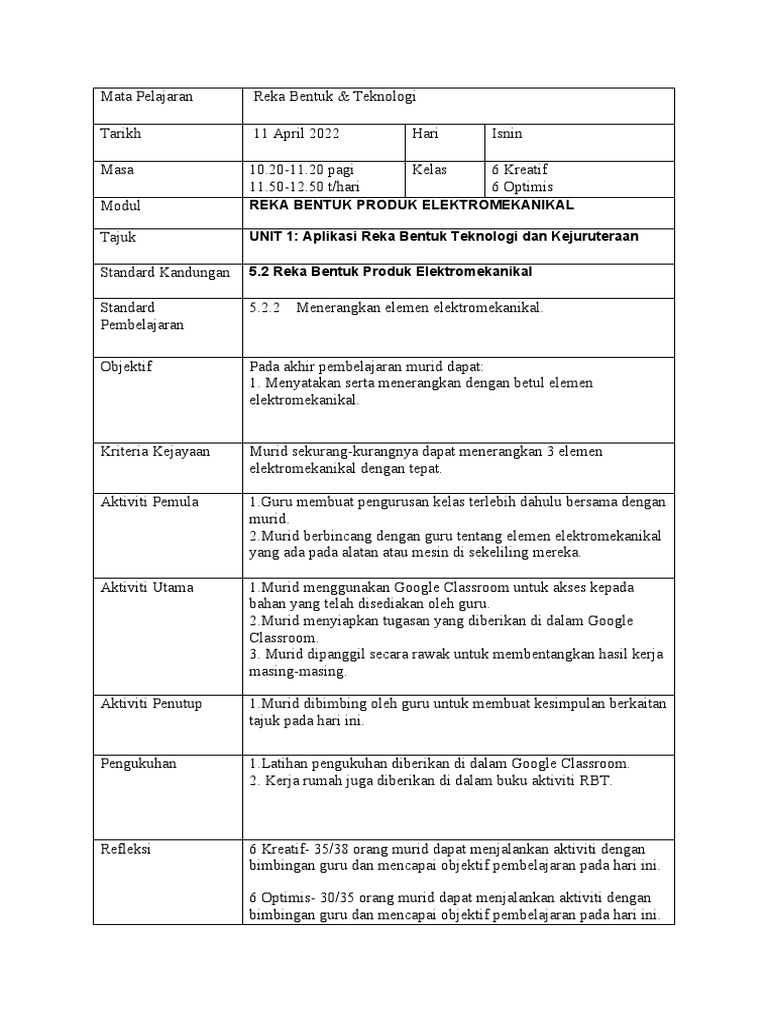 Elemen Elektromekanikal dalam RBT | PDF | Seni | Teknologi & Rekayasa