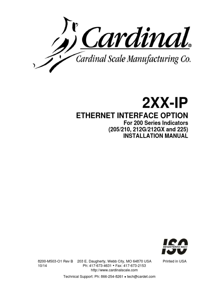 2XX-IP: Ethernet Interface Option | PDF | Electrical Connector ...