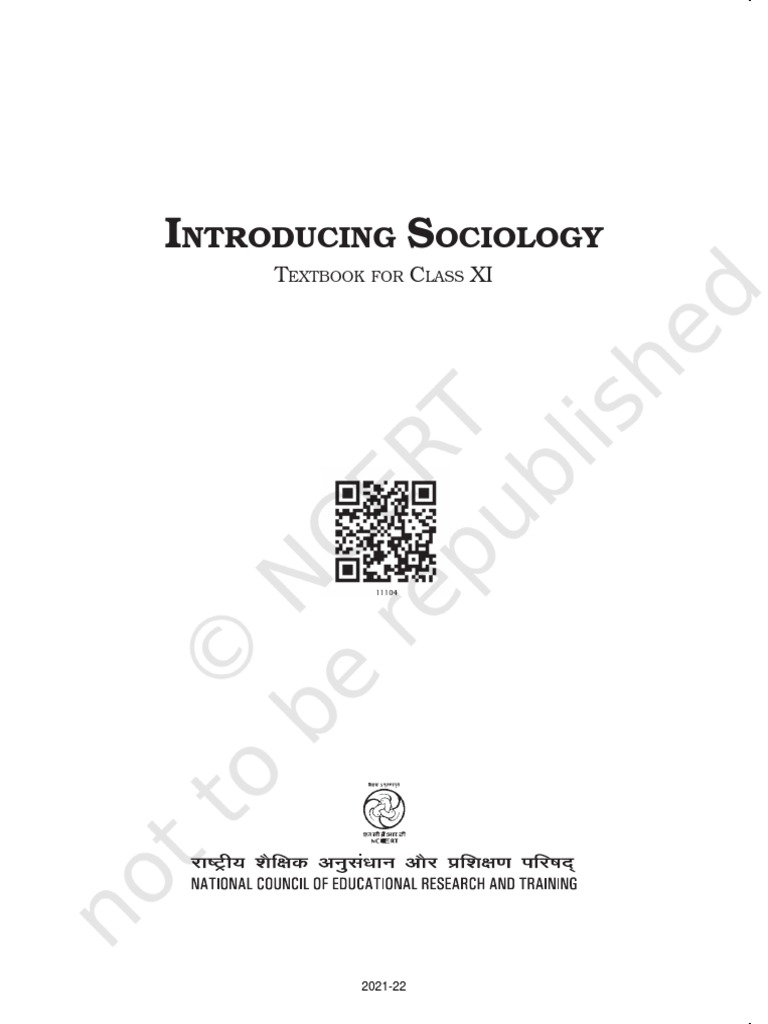 Sociology Books For Upsc Ncert Class 11 81 | PDF | Sociology | Society