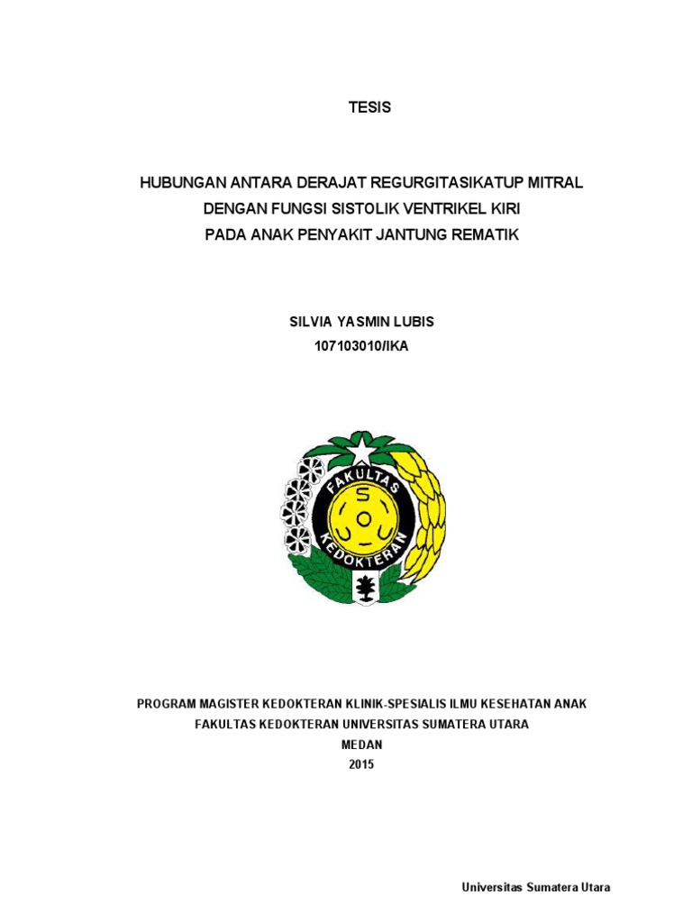 Regurgitasi Katup Mitral dan Ventrikel Kiri pada Anak | PDF ...