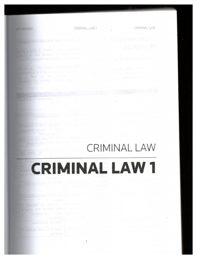 Modules No. 1 CLJ 2 - Criminal Law Book 1 | PDF