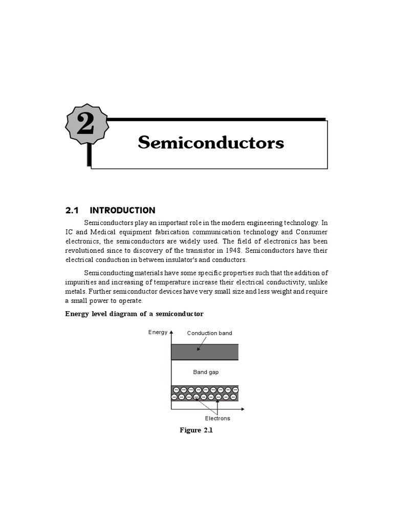 Semiconductors: Energy Level Diagram of A Semiconductor | PDF ...