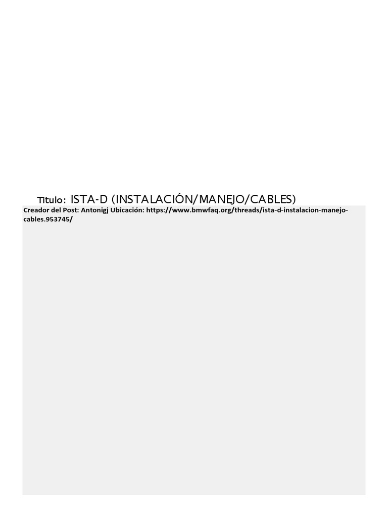 Ista-D (Instalacion-Manejo-Cables) | PDF | Inyección de combustible ...