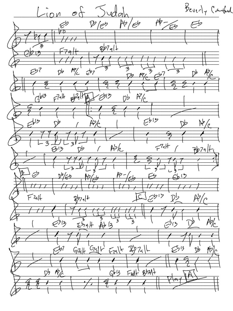 Lion of Judah Chords and Lyrics Guide | PDF