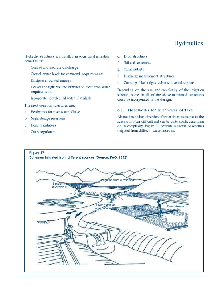 Hydraulics: 6.1. Headworks For River Water Offtake | PDF | River | Pipe ...