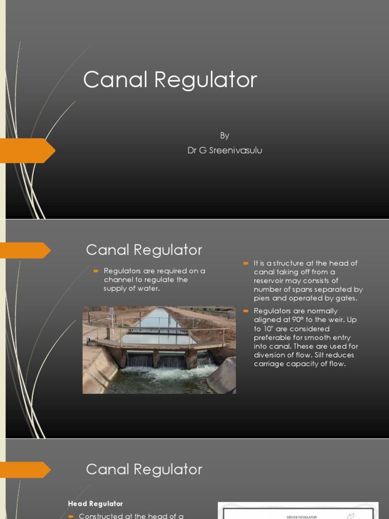 Canal Regulator: by DR G Sreenivasulu | PDF | Concrete | Building ...