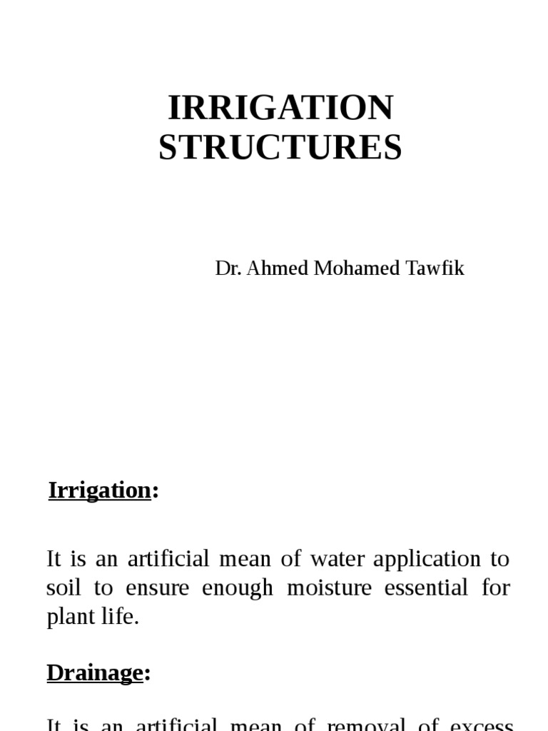 Design and Types of Irrigation Structures | PDF | Dam | Canal