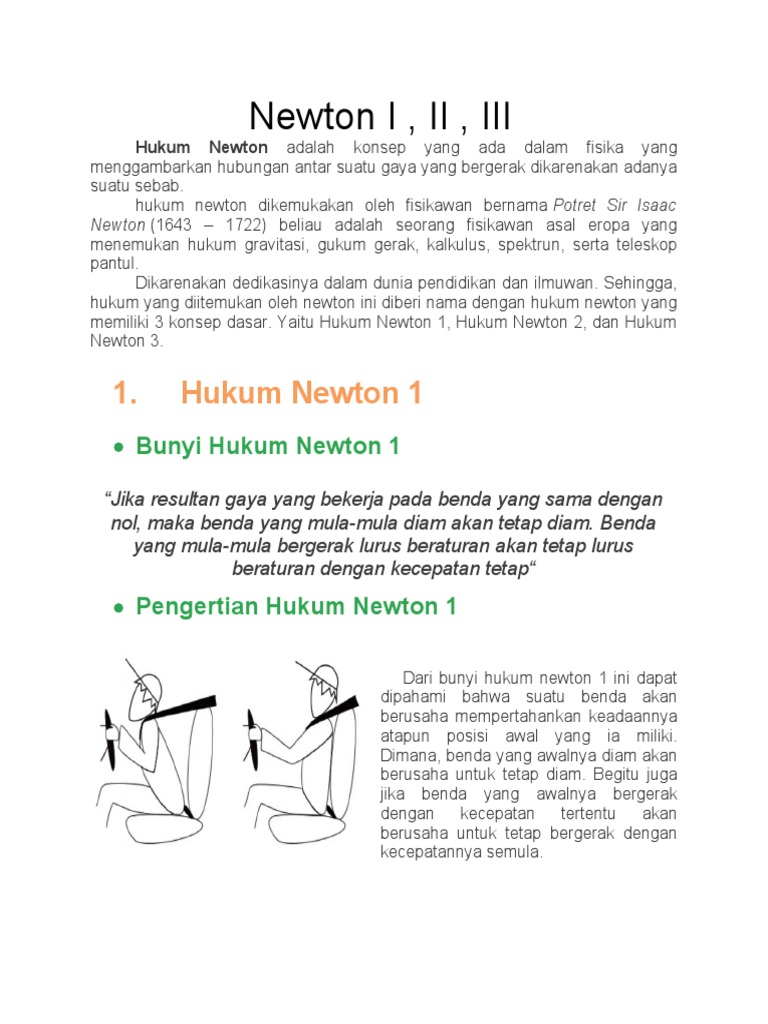 Hukum Newton 1 2 3 | PDF Hukum Newton 1 2 3 | PDF