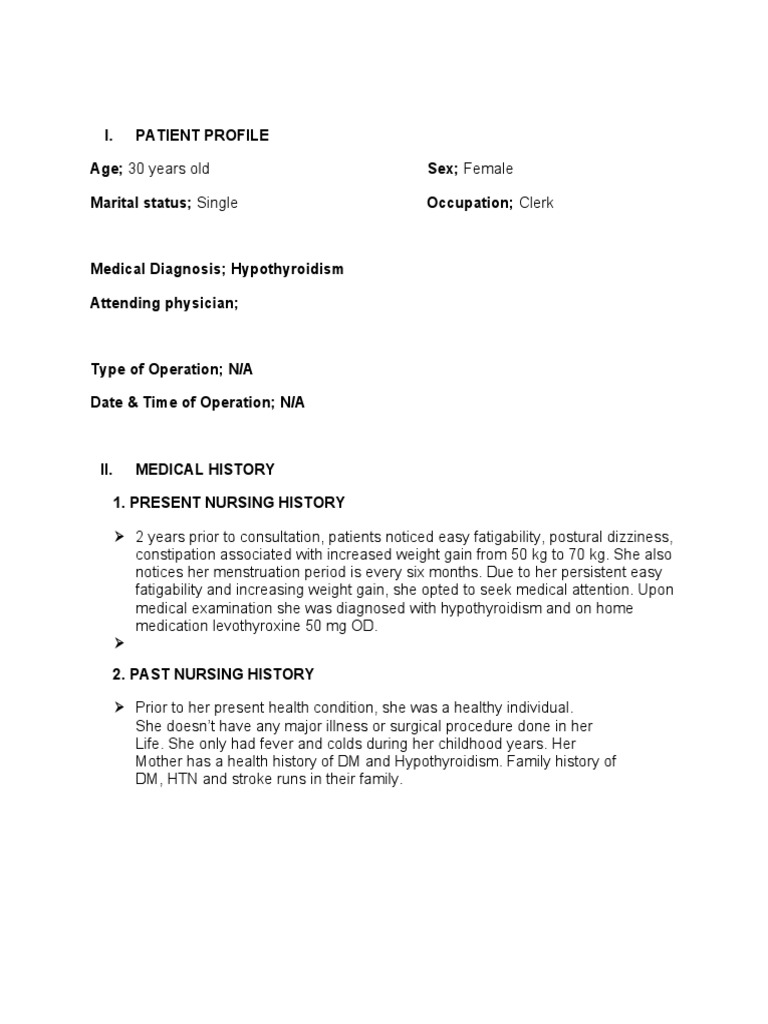 A Comprehensive Patient Profile of a 30-Year-Old Female Diagnosed with ...