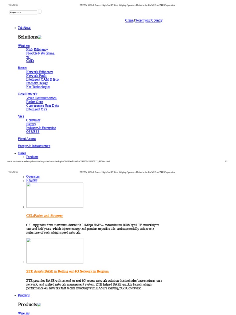 ZXCTN 9000-E Series - High-End IP RAN Helping Operators Thrive in The ...