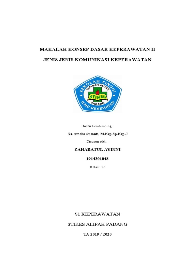 Makalah Konsep Dasar Keperawatan Ii Jeni | PDF | Karier & Perkembangan