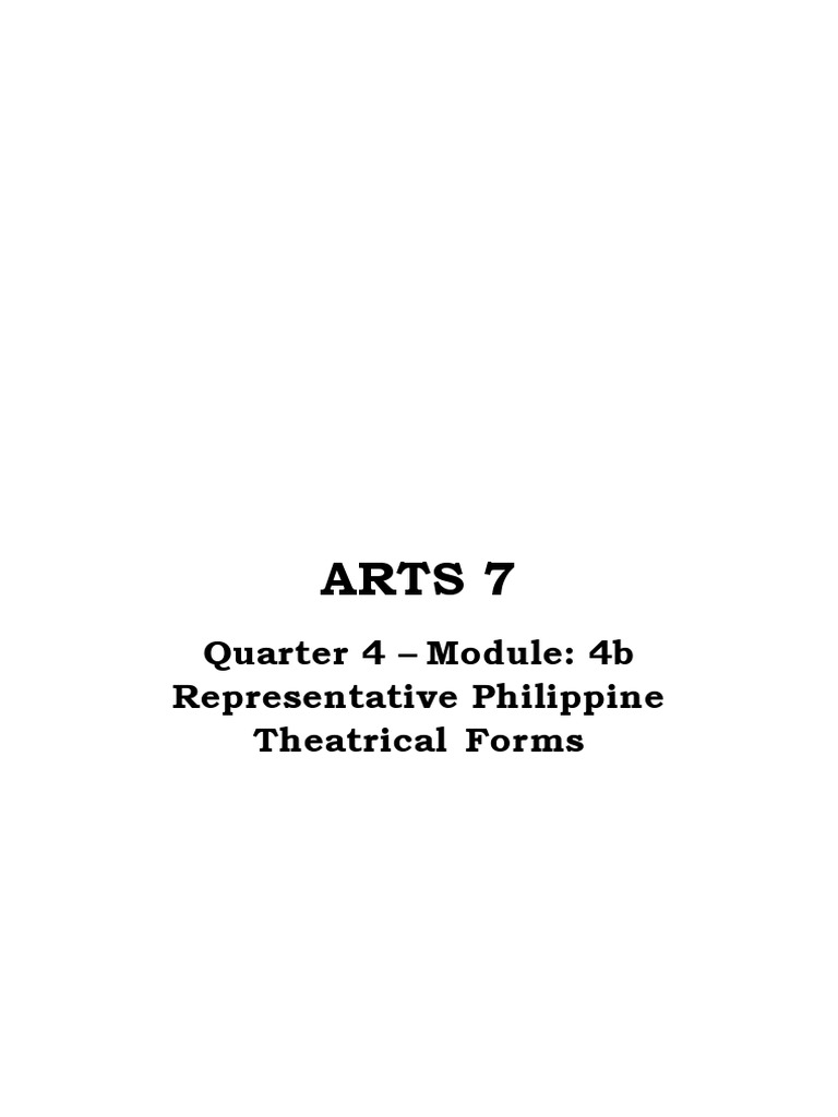 Arts7 4Q M4b Edited | PDF | Theatre | Puppetry