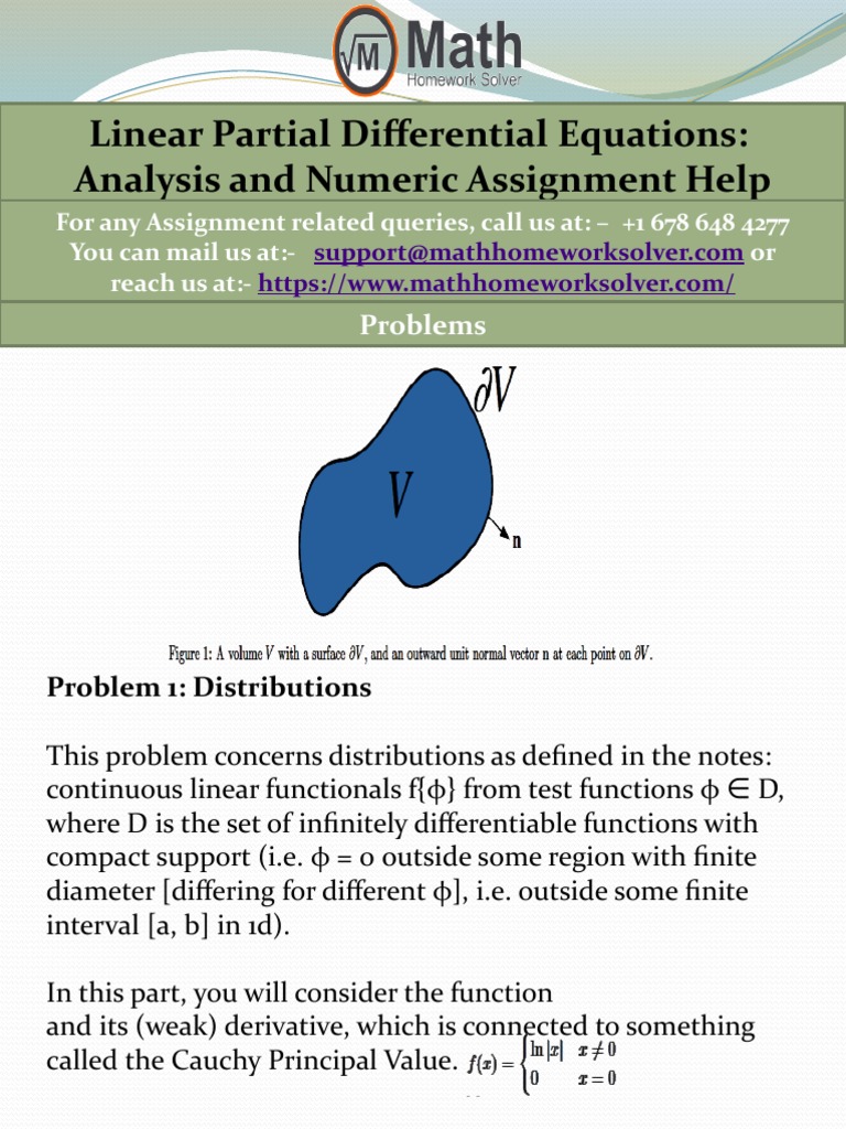 Differential Equations Assignment Help | PDF | Distribution (Mathematics) | Derivative