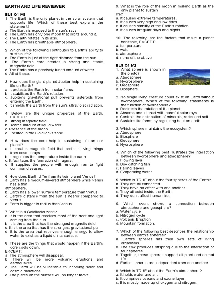 Earth and Life Science Reviewer Q2 | PDF | Magma | Rock (Geology)