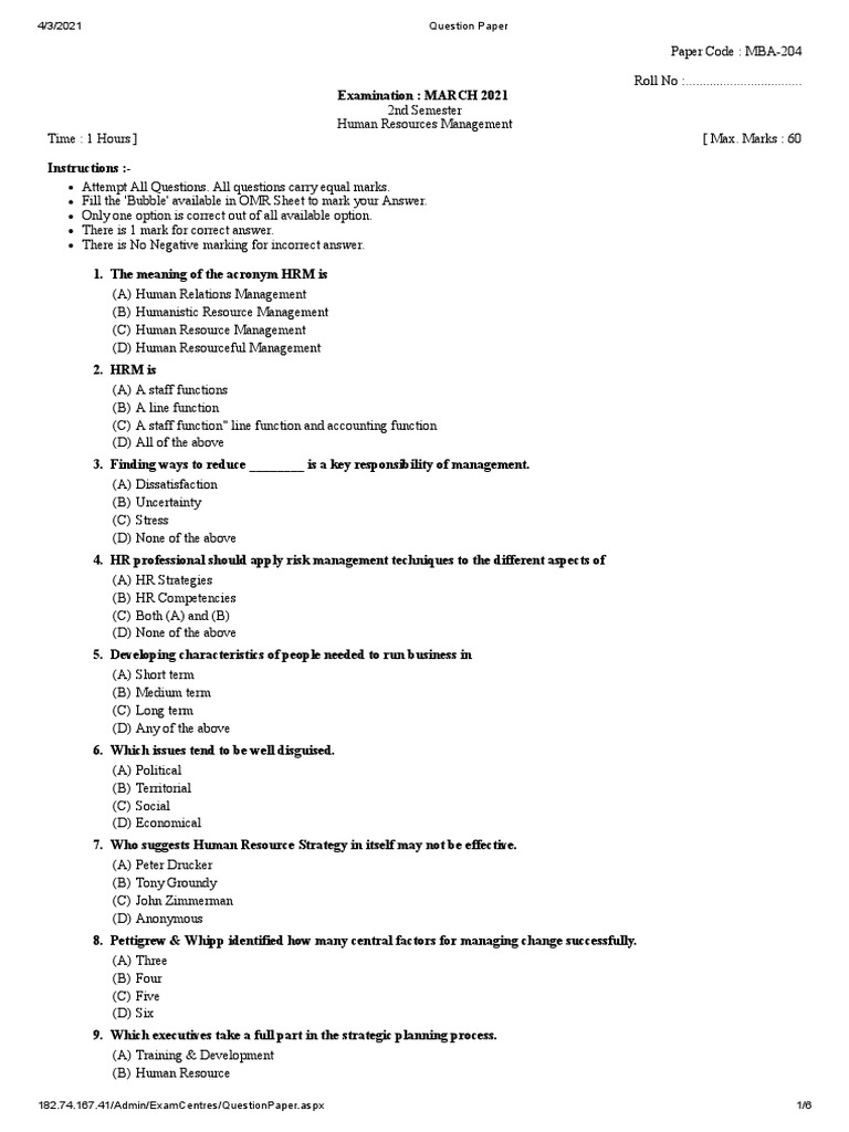 Mba 204 | PDF | Human Resource Management | Recruitment