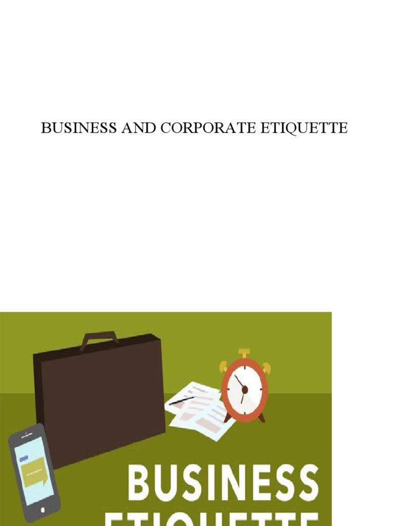 Business and Corporate Etiquette | PDF | Etiquette | Body Language