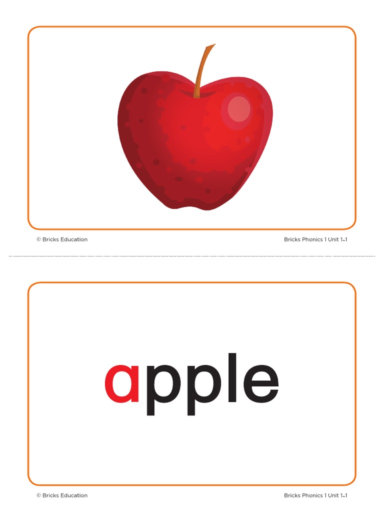 Bricks Phonics - L1 - Flashcard - Key Words | PDF | Learning Methods ...