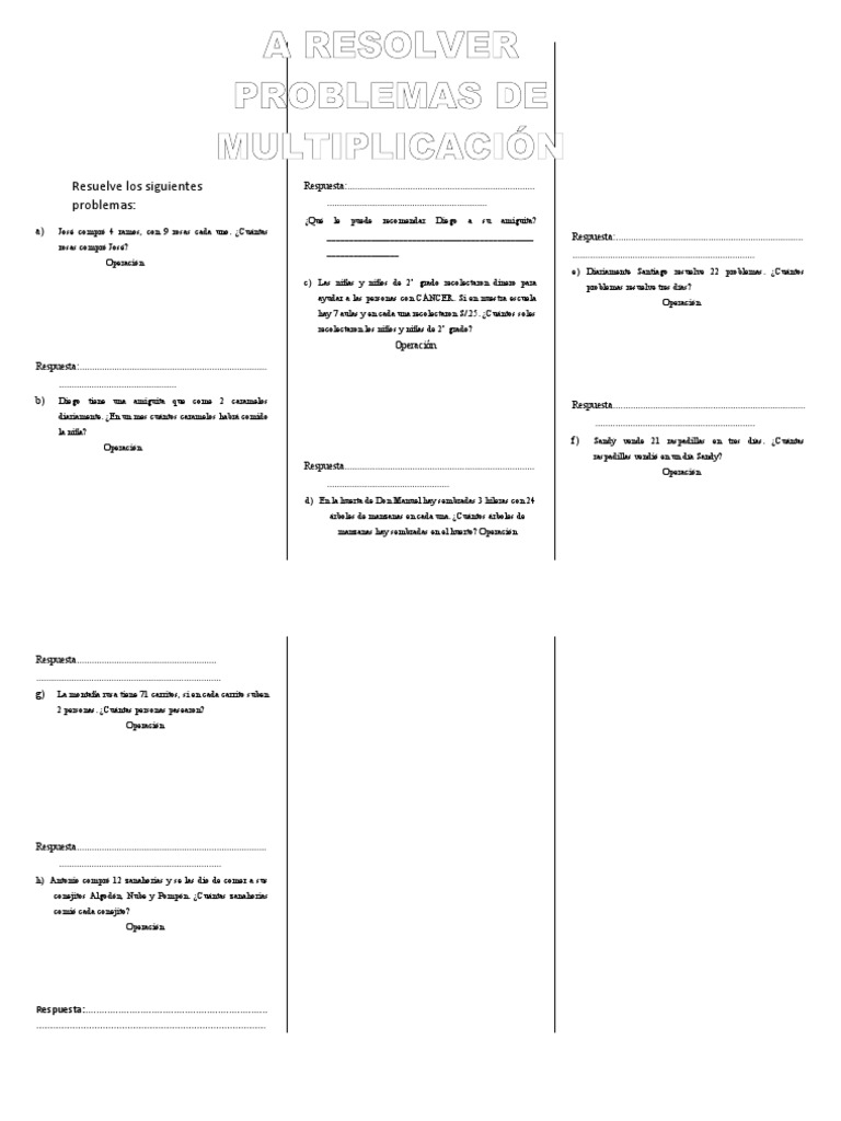Problemas de Doble y Triple | PDF