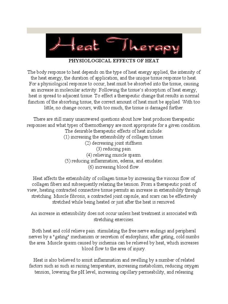 Physiological Effects of Heat | PDF | Clinical Medicine | Physiology