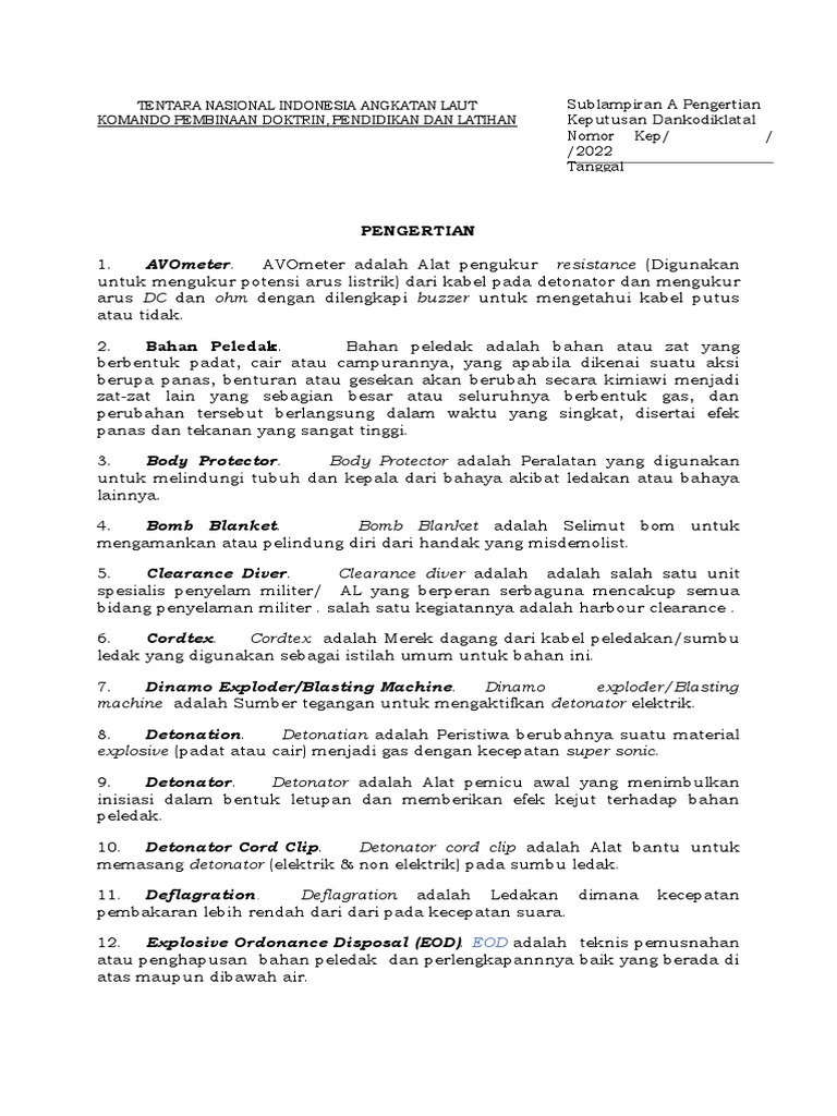 Sublampiran A Pengertian Demolisi Lanjutan (04042022) | PDF