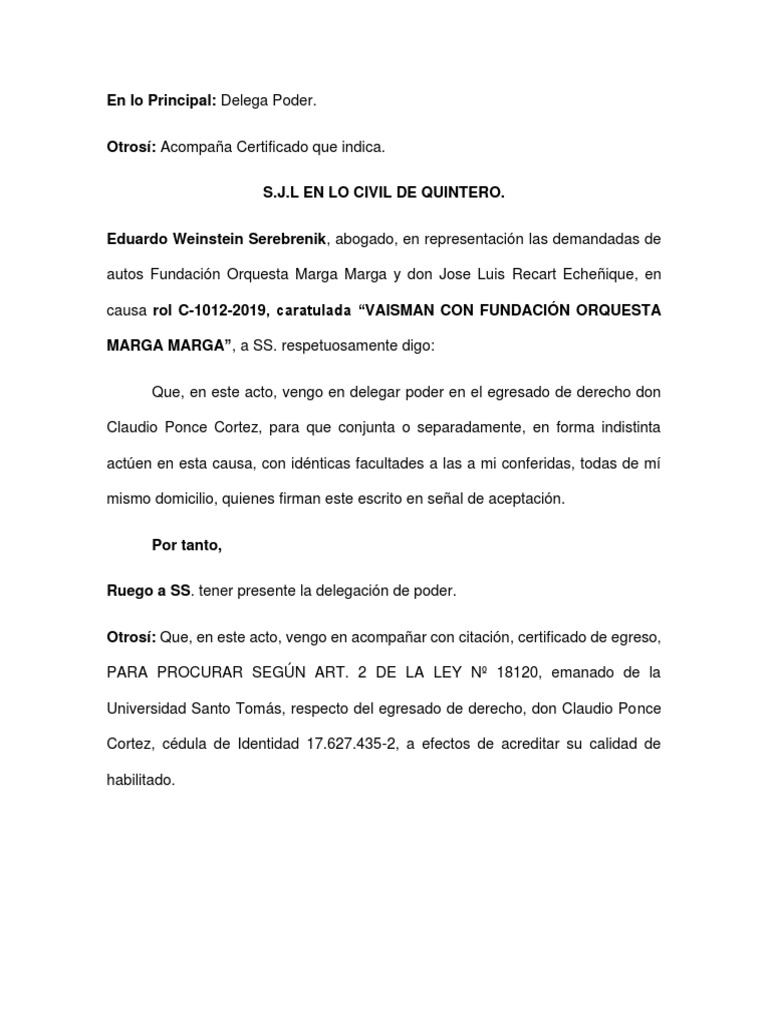 Delega Poder Vaisman | PDF | Derecho