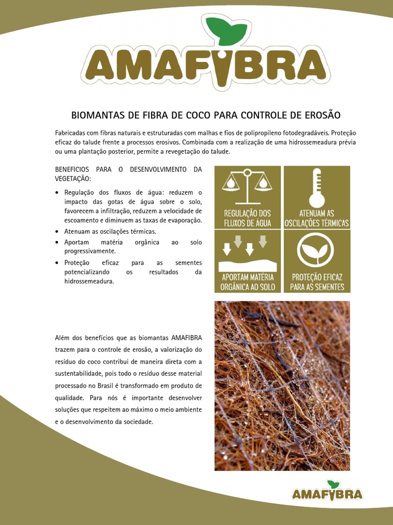 Biomantas de Coco para Controle de Erosão | PDF | Erosão | Ambiente natural