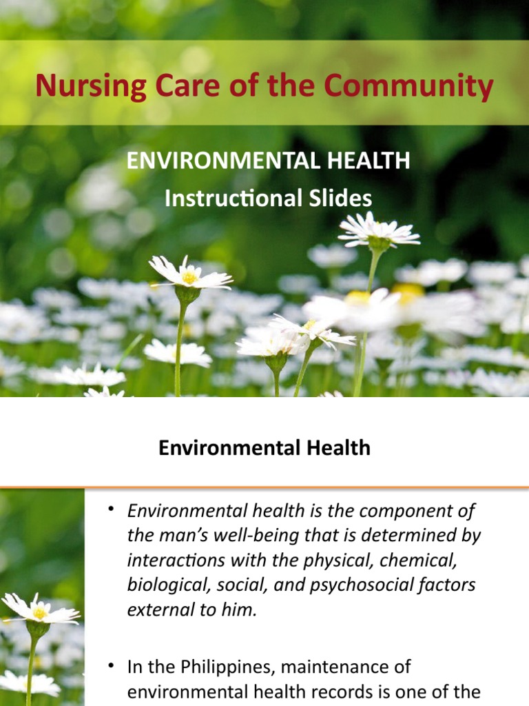 Community and Environmental Health Overview | PDF | Sanitation | Air ...