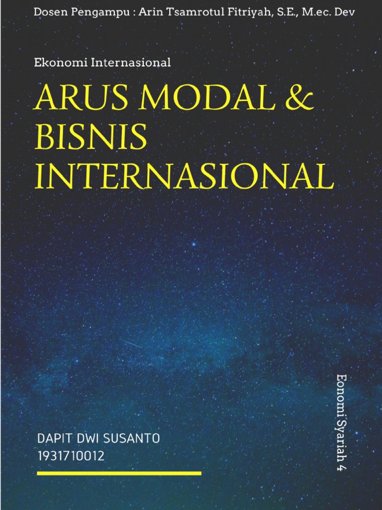 Arus Modal dalam Bisnis Internasional | PDF | Bisnis | Pengelolaan ...