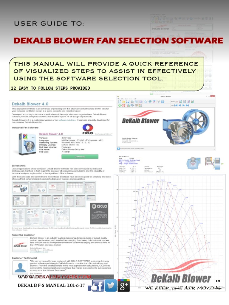 DeKalb Blower Fan Selection Software User Guide | PDF | Icon (Computing ...