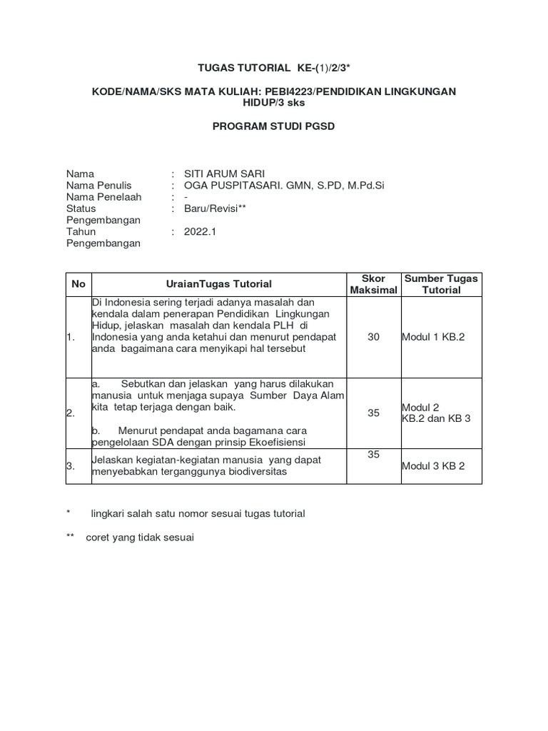 Sas TUGAS TUTORIAL 1 PLH | PDF | Teknologi & Rekayasa