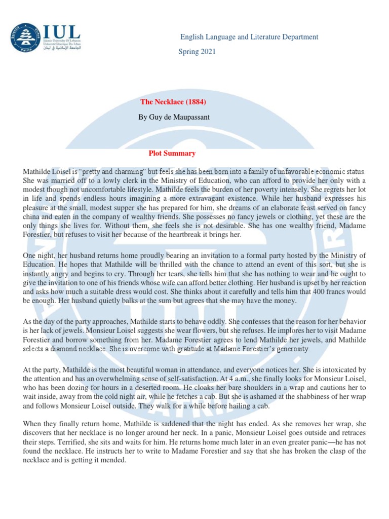 The Necklace Analysis | PDF