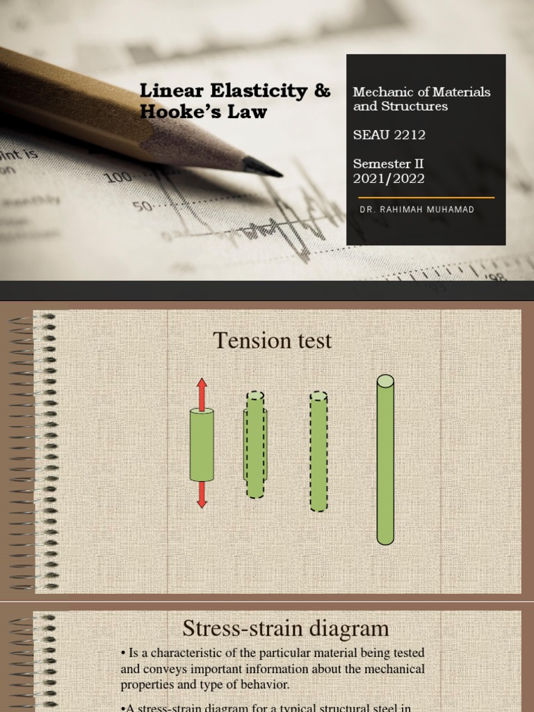 Linear Elasticity Hookes Law | PDF | Deformation (Engineering ...