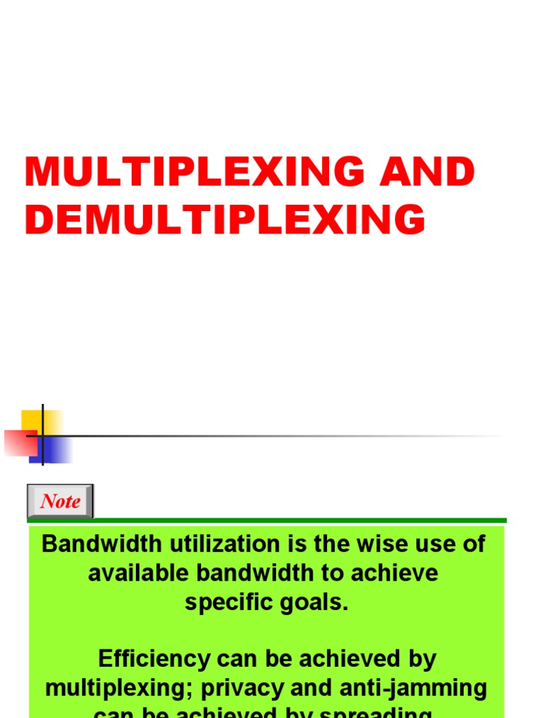 Multiplexing and Demultiplexing | PDF | Multiplexing | Wavelength Division Multiplexing