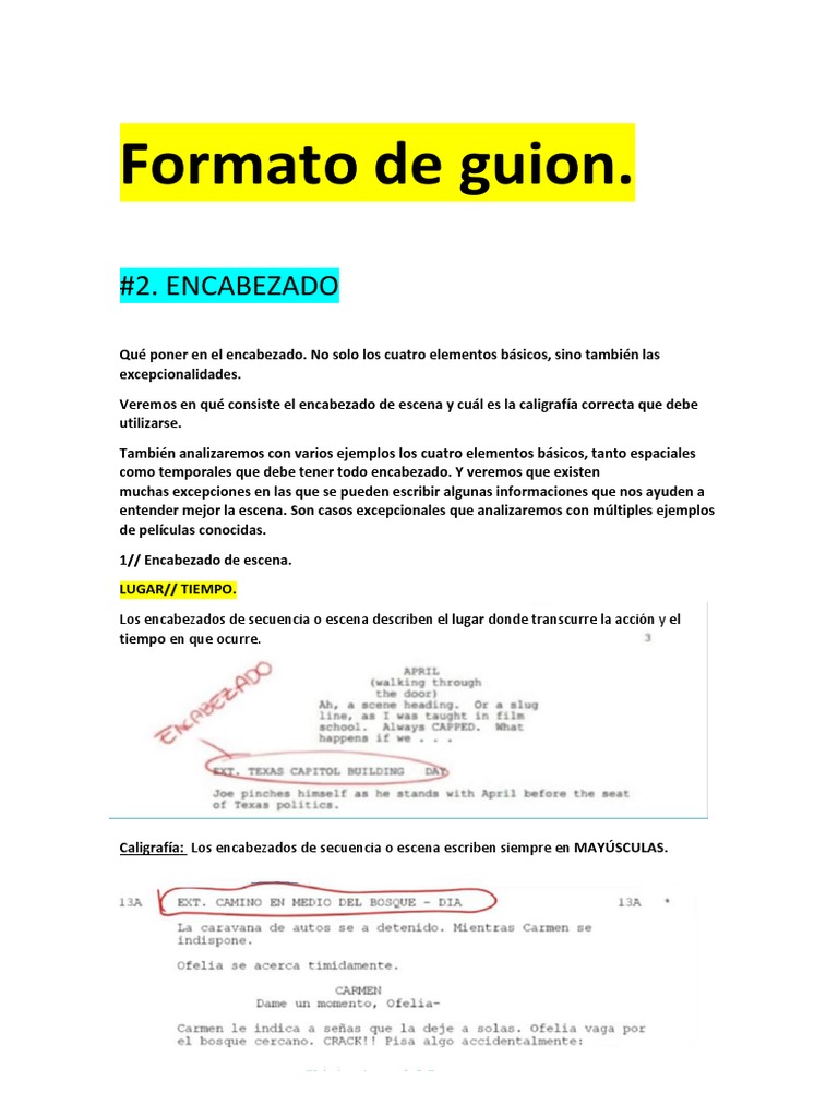 Formato de Guion 2 | PDF