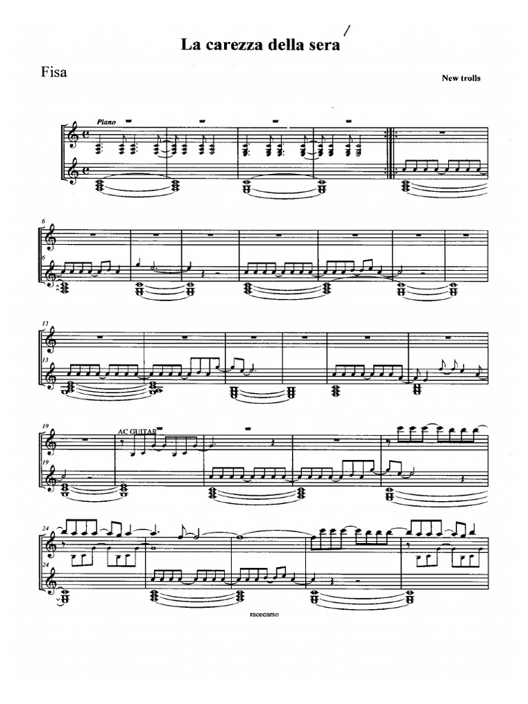 CC - Quella Carezza Della Sera | PDF