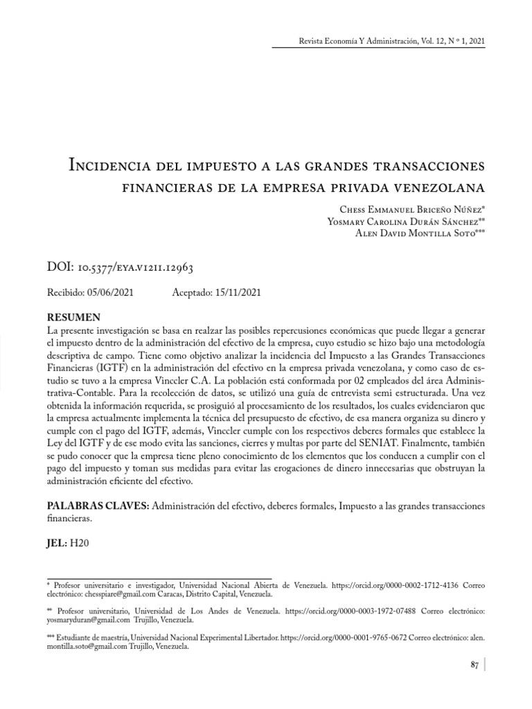 Impacto del IGTF en empresas venezolanas | PDF | Impuestos | Business