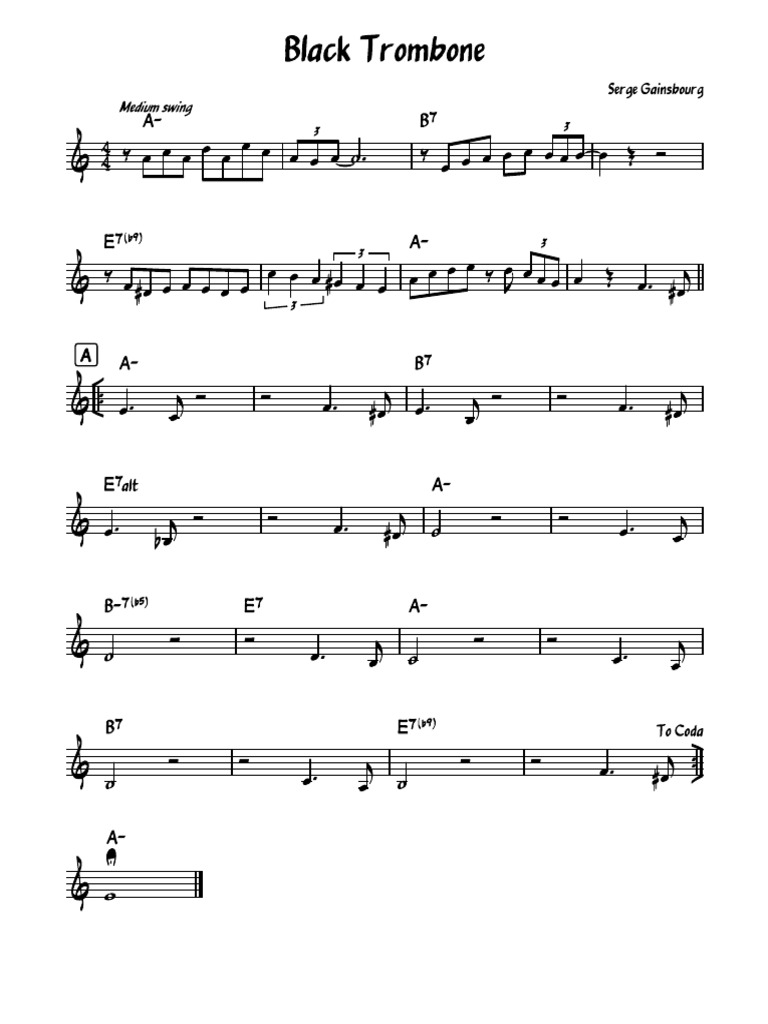 Black Trombone | PDF