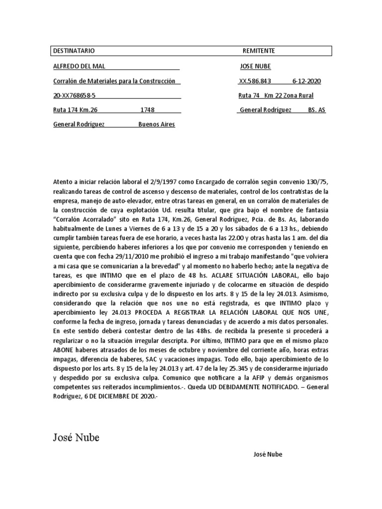 Telegrama Obrero | PDF