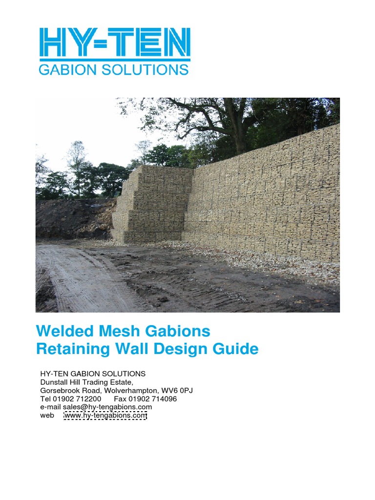 Gabion Retaining Wall Design Guide | PDF | Corrosion | Galvanization