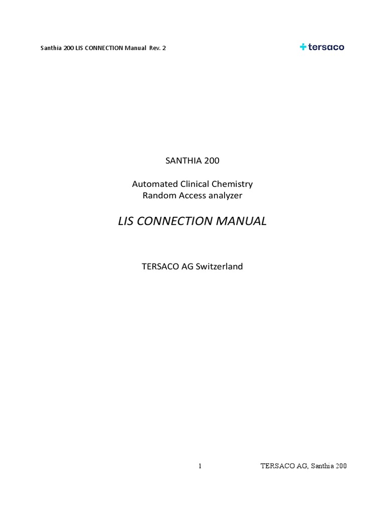 SANTHIA 200 - LIS CONNECTION MANUAL Rev 2 | PDF | Information Age | Electronics