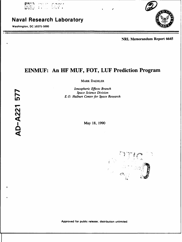 Muf Luf Program | PDF | High Frequency | Subroutine