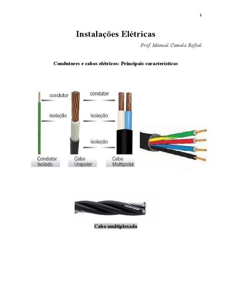 Condutores e Cabos Elétricos - Tabelas - Capacidades - Bitolas ...
