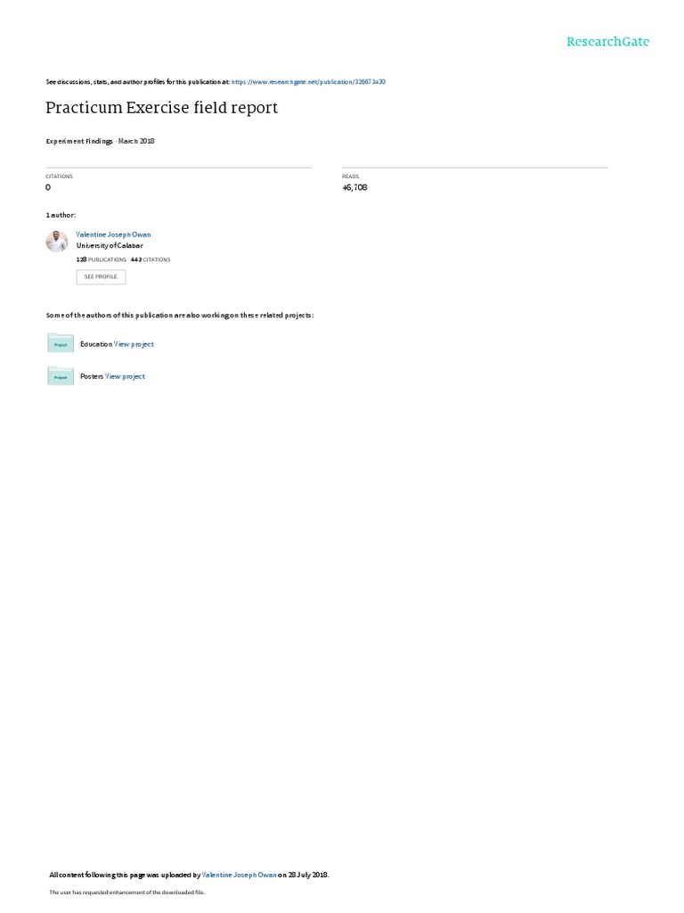 Practicum Report Full Work | PDF | Teachers | Schools