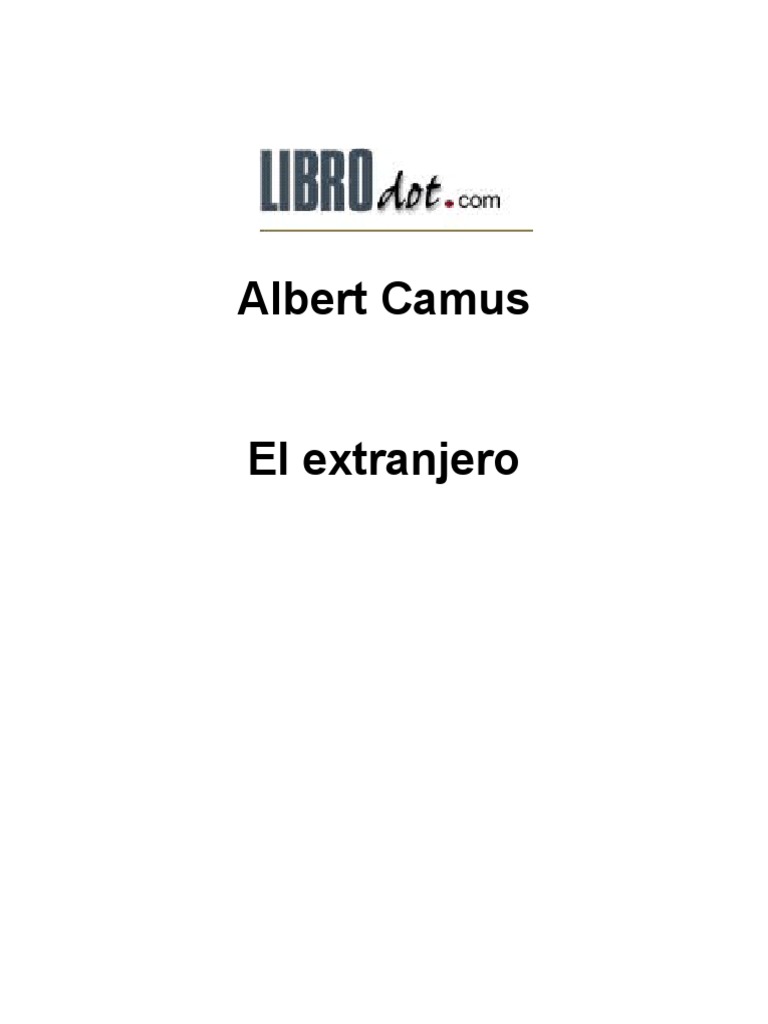 Camus Albert - El Extranjero | PDF