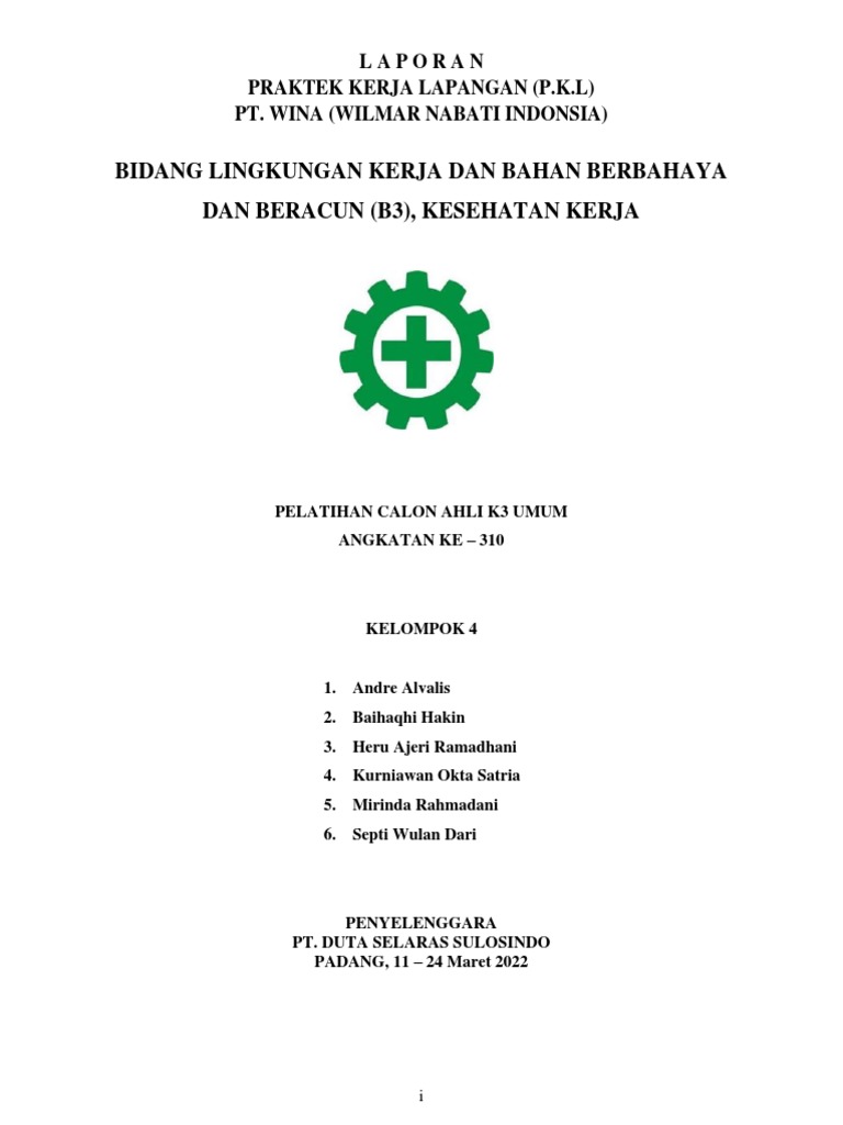 Laporan PKL K3 | PDF | Bisnis