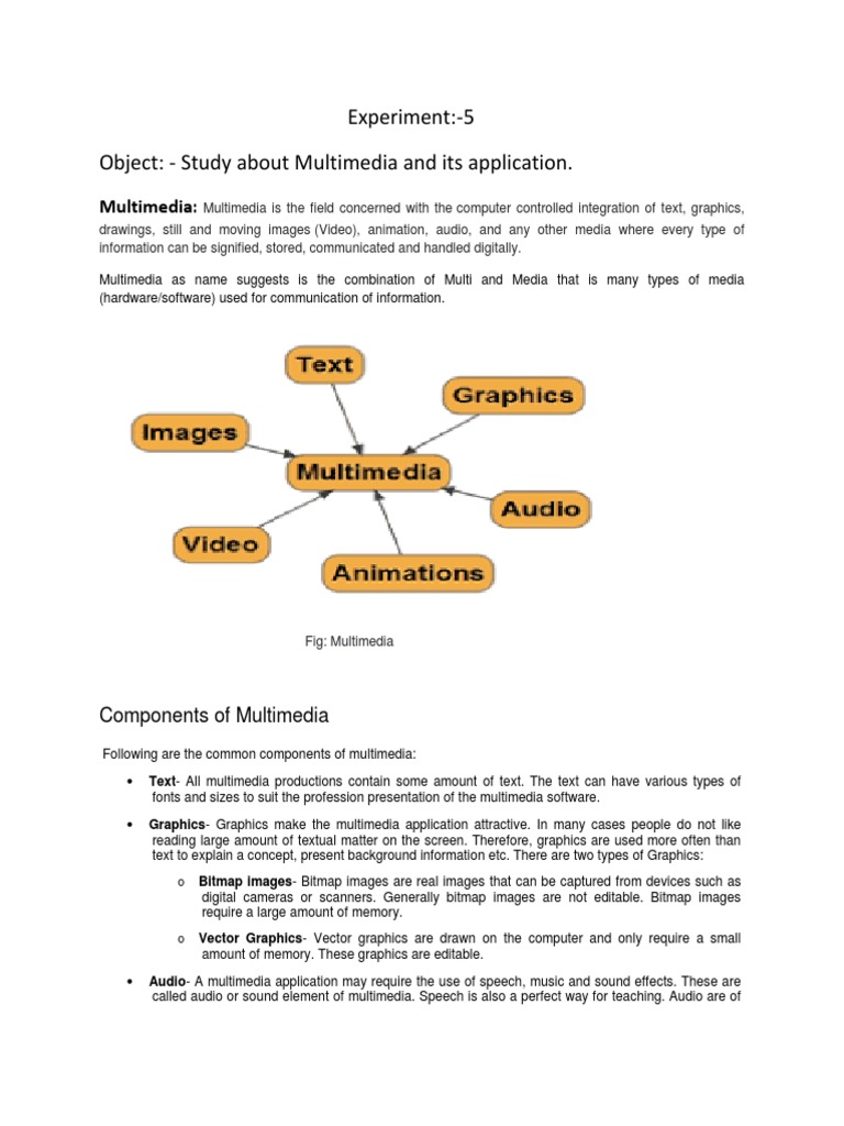 Study About Multimedia and Its Application | PDF | File Format ...