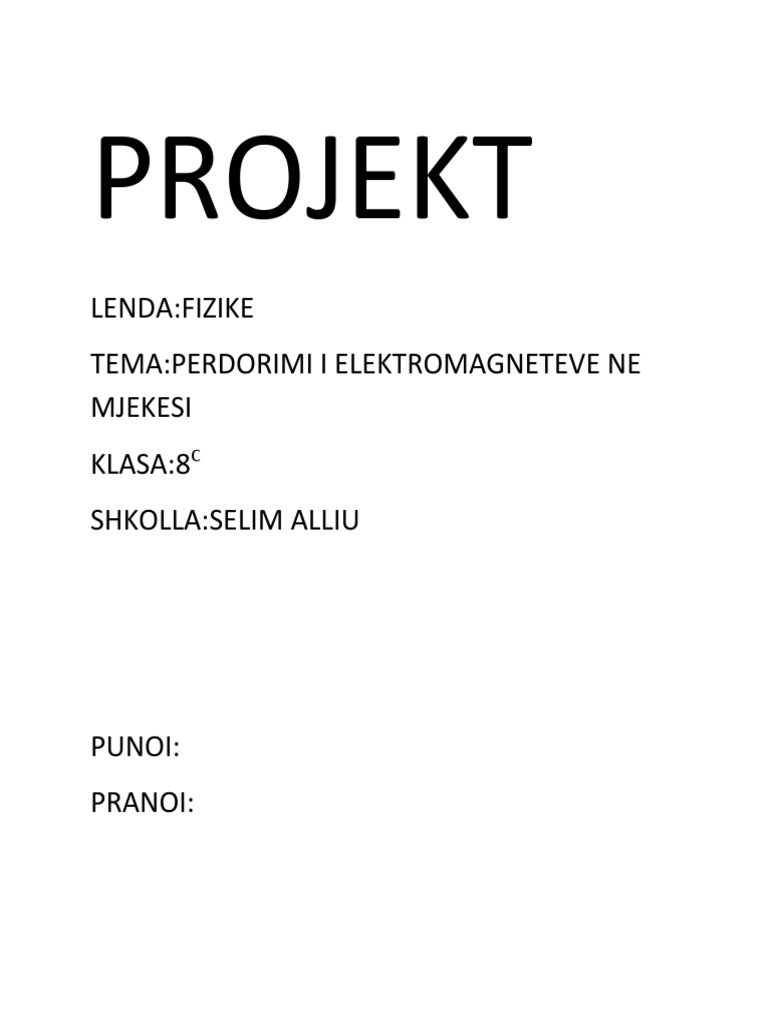 PROJEKT Fizike | PDF