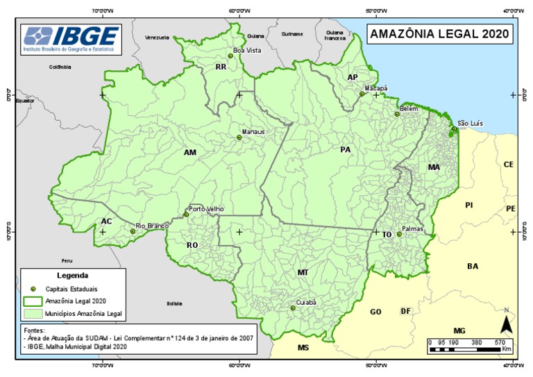 Mapa Da Amazonia Legal 2020 | PDF | Brasil
